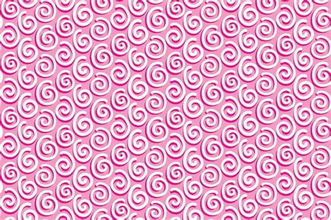 Premium Vector Seamless Pattern With Pink Swirl Abstract Hand Drawn Vector Illustration