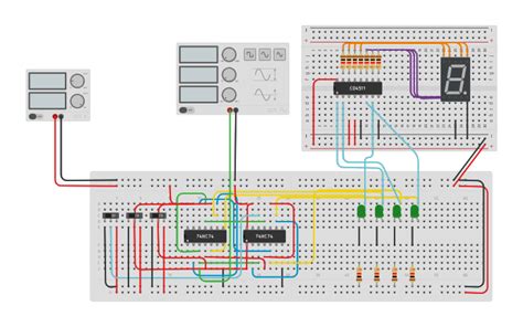 Circuit Design 4 Bit Sipo Left Shifting Register Using 7 Seg Led