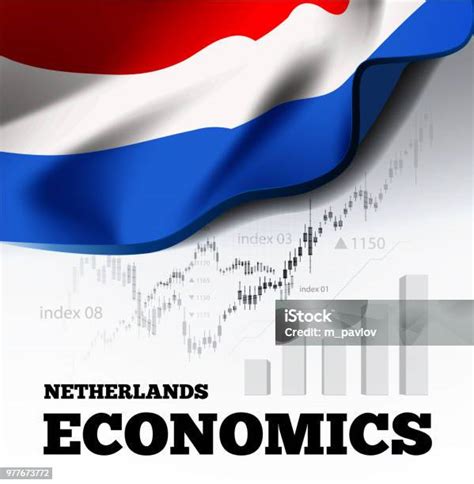 성장을 상징 하는 차트 주식 숫자 황소 시장 주식 선 그래프 바 네덜란드 국기와 비즈니스 차트와 네덜란드 경제 벡터 일러스트 레이 션 개념에 대한 스톡 벡터 아트 및 기타