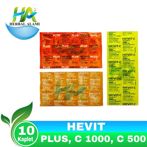 Jual Hevit C Hevit C Vitamin C 500mg And 1000mg Harga Per Setrip Shopee Indonesia
