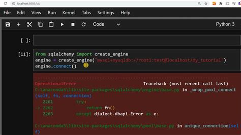 How Sqlalchemy Engine Throughs Error On Nnect Youtube