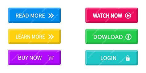 Premium Vector Modern Set Buttons For Infographic Flat Buttons For