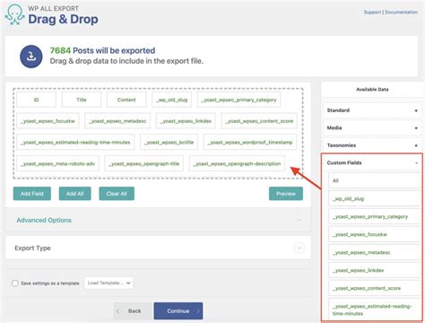 Export Custom Fields To CSV Or XML WP All Import