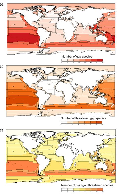 Spatial Gaps In Tracking Data Mapped Across Longhurst Provinces A Download Scientific