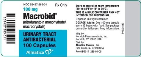 Macrobid FDA Prescribing Information Side Effects And Uses