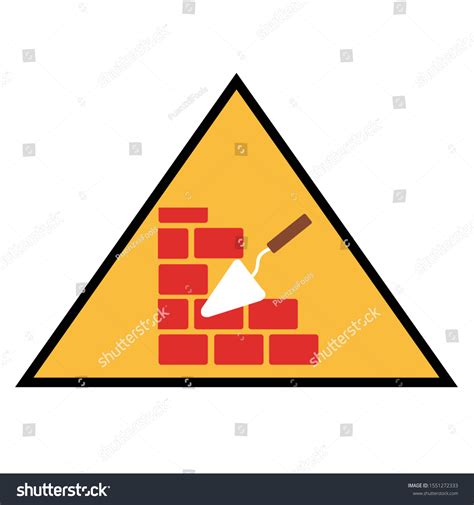 Construction Triangle Sign Safty Stock Vector Royalty Free 1551272333