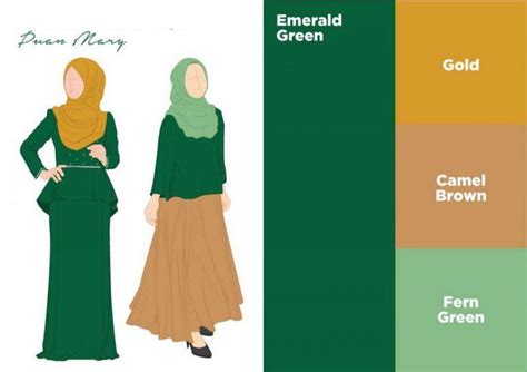 Contoh Padanan Warna Baju Dan Tudung