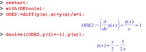 Lesson 7 Differential Equations Maple