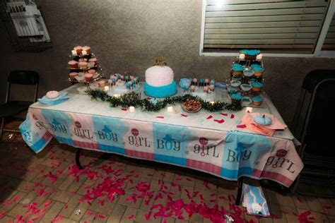 Gender Reveal Candy Table