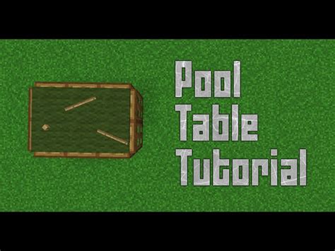 How To Make A Pool Table In Minecraft Pe Cabinets Matttroy