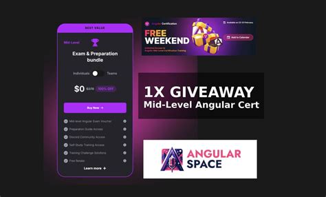 FREE WEEKEND Angular Certificate GIVEAWAY