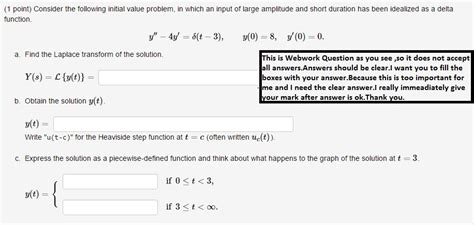 Solved Consider The Following Initial Value Problem In