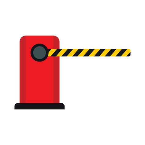 Parking Barrier Icon Flat Style 14447963 Vector Art At Vecteezy