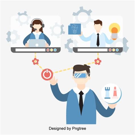 벡터 평평한 온라인 직장 삽화 캐릭터 평평한 벡터 전자시설 Png 일러스트 및 벡터 에 대한 무료 다운로드 Pngtree Vector Illustration