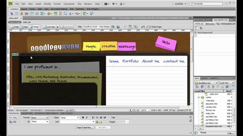 How To Create A Template In Dreamweaver Youtube