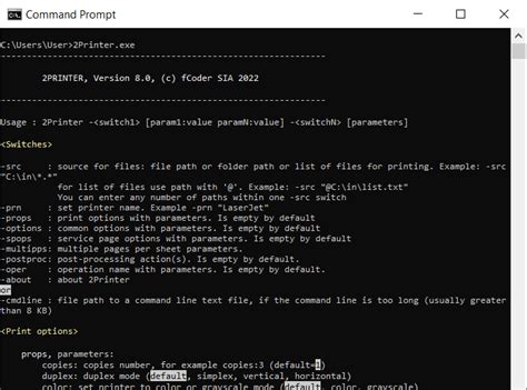 Fcoder 2printer Command Line Syntax