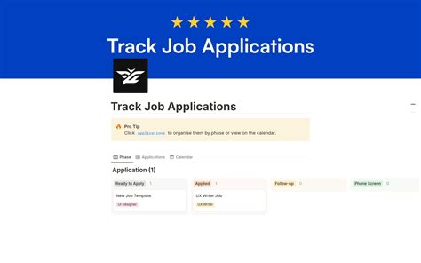 Track Job Applications Template By Takaz Cao Notion Marketplace