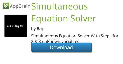 Simultaneous Equation Solver For Android Free App Download