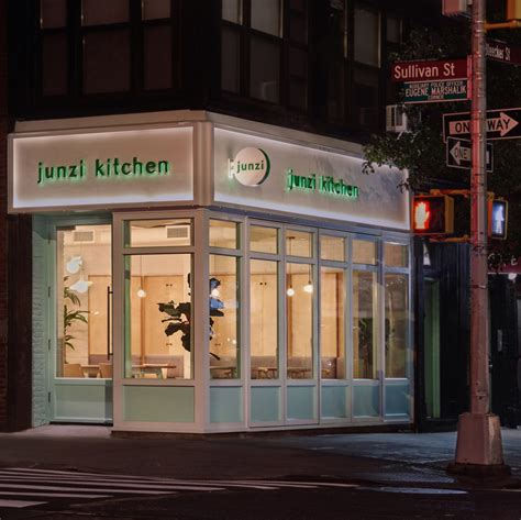 New York Restaurant Junzi Kitchen Is Coloured To Evoke Early Spring In