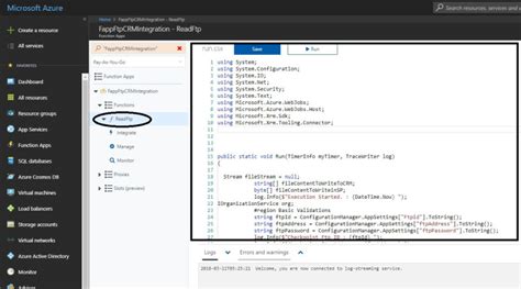 Ftp To Crm Using Azure Function Codeproject
