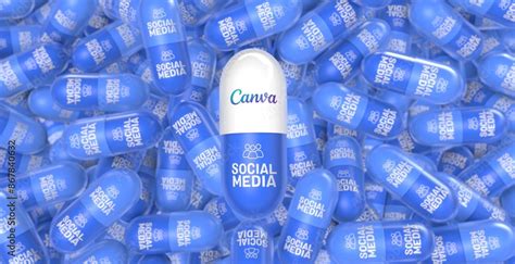 Canva 3d Pill Visual Design Concept Canva Social Media Background