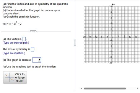 Solved A Find The Vertex And Axis Of Symmetry Of The Chegg