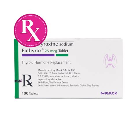 Euthyrox Levothyroxine Sodium 25mcg Tablet By 1s