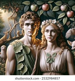 Adam Eve No Nudity AI Generated Image Shutterstock