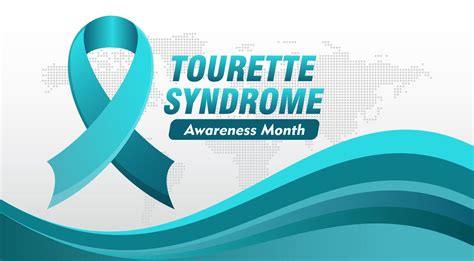 Tourette Syndrome Awareness Month Green Wave Background 64764559