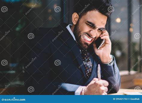 Furious Man Talking Assistant And Feeling Angry Stock Image Image Of