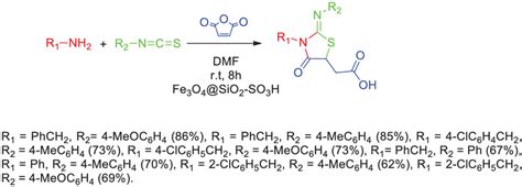synthesis of thiazolidinone using mnps sio2‐so3h download scientific