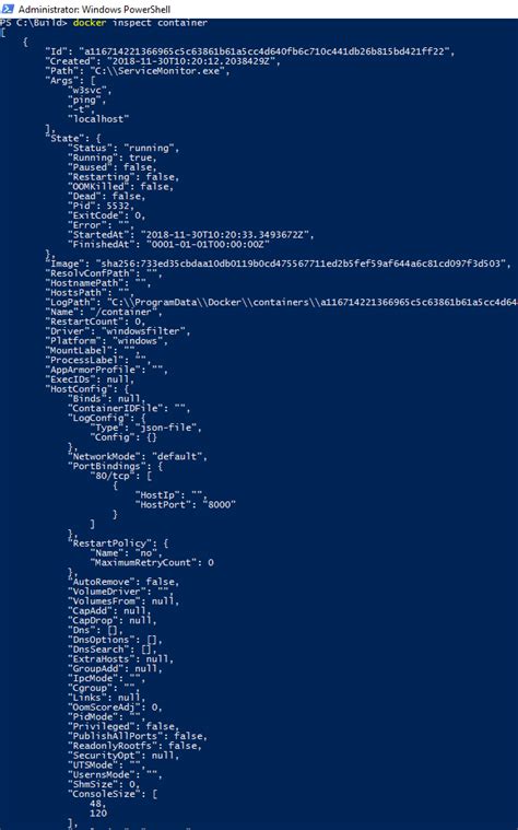 cannot access an iis container from browser docker stack overflow
