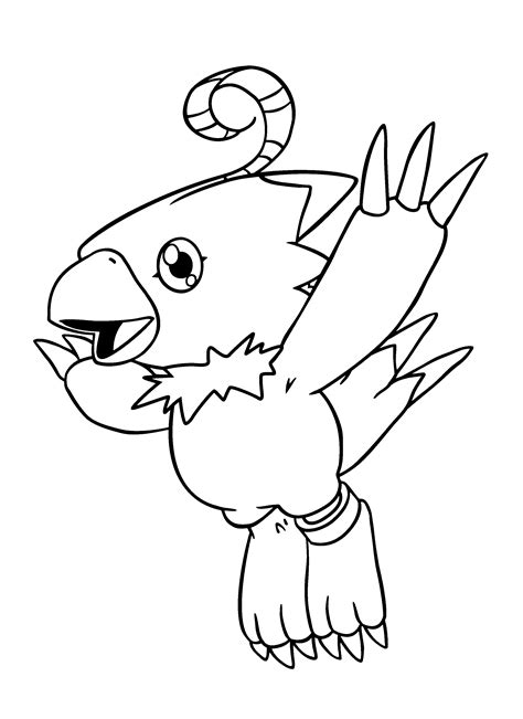 Coloriage Biyomon Digimon Imprimer Et Colorier Waouo Com