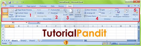 Ms Excel View Tab In Hindi Ms Excel View Tab Tutorialpandit