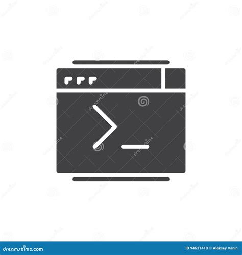 Command Console Icon Vector Filled Flat Sign Solid Pictogram Isolated
