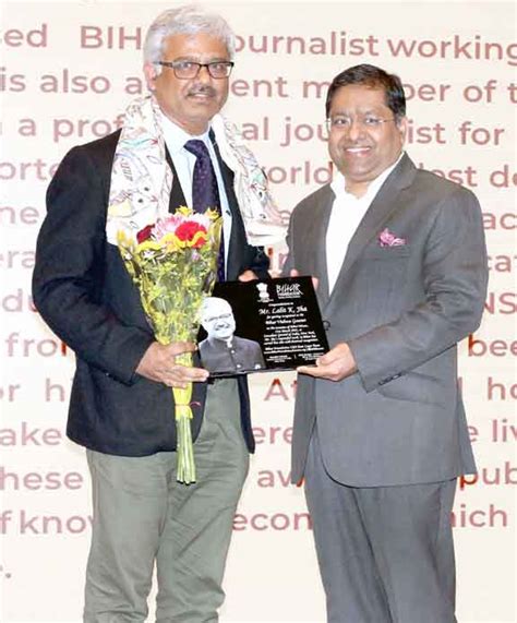 Pti White House Correspondent Lalit K Jha Honored At Bihar Divas