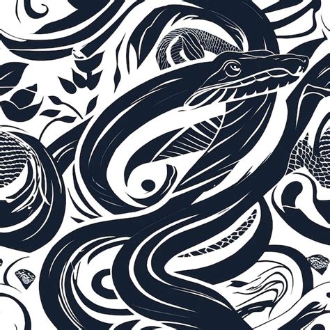 Premium AI Image Snake Illustration AI Generative
