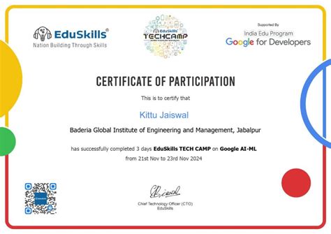 Kittu Jaiswal On Linkedin Eduskills Ai Machinelearning