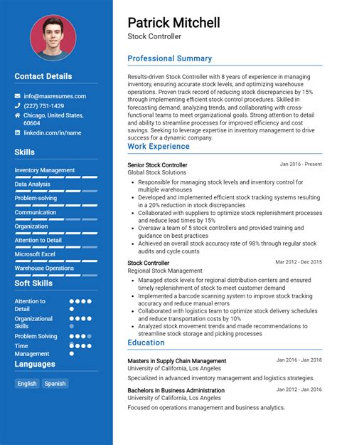7 Best Stock Controller Resume Examples For 2025