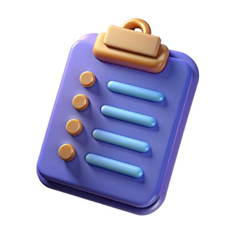 Assignment Icon Clipboard Checklist Document Symbol 3d Vector Illustration Premium Ai