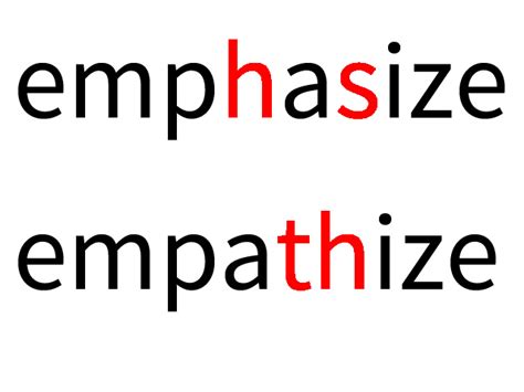 Emphasize と Empathize の違いについて 語い English Pal