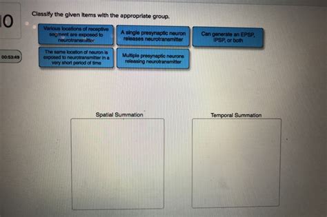 solved classify the given items with the approprlate group