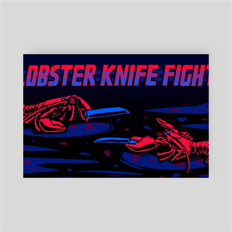 Lobster Knife Fight An Art Print By Percy Curry Inprnt