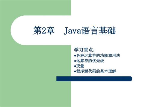 《java程序设计基础》第2章：java语言基础word文档在线阅读与下载无忧文档