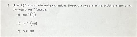 solved 4 ﻿points ﻿evaluate the following expressions give
