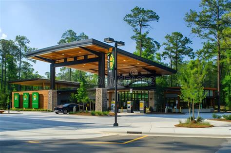 Modern Building Design Sustainable Architecture With Energy Efficient Features And A Wooded