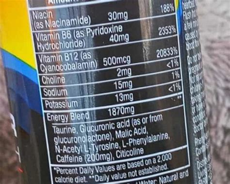 5 Hour Energy Nutrition Facts Label Govrez