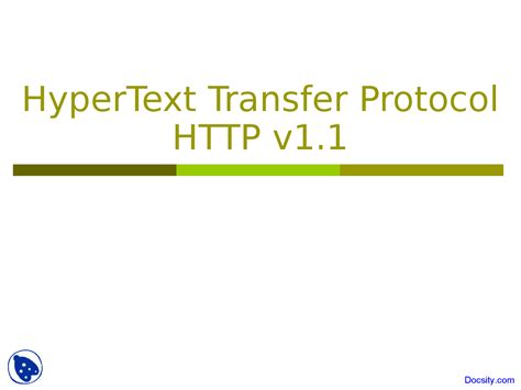 Hypertext Transfer Protocol Introduction To Digital Libraries Lecture Slides Docsity