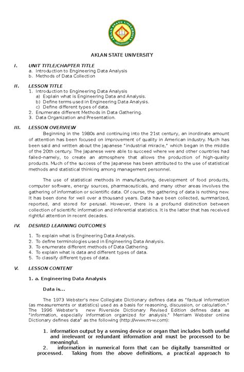 engineering data analysis 1 introduction to engineering data analysis