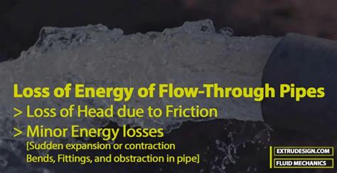 Energy Losses In Fluid Flow Through Pipe ExtruDesign